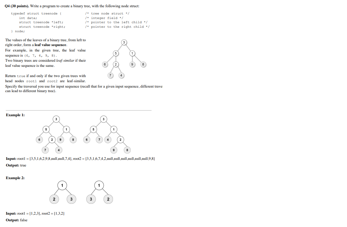 Solved Q4 (30 points). Write a program to create a binary | Chegg.com