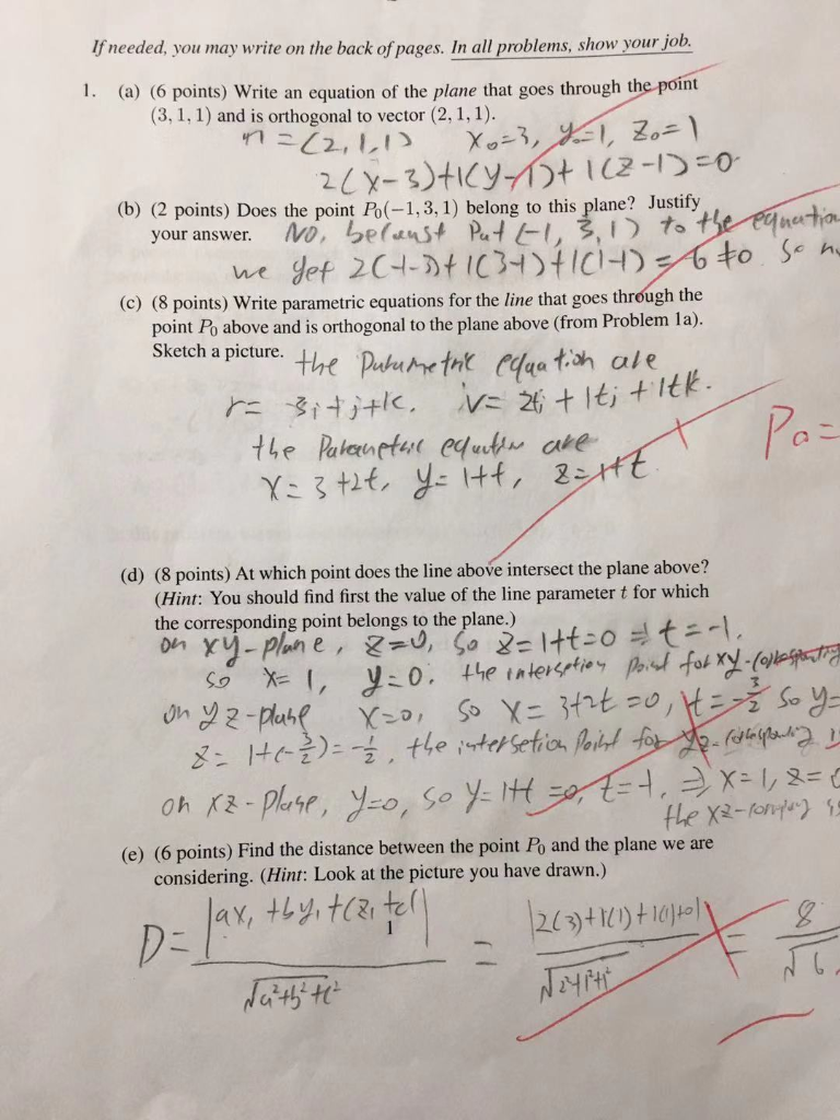 Solved If needed, you may write on the back of pages. In all | Chegg.com