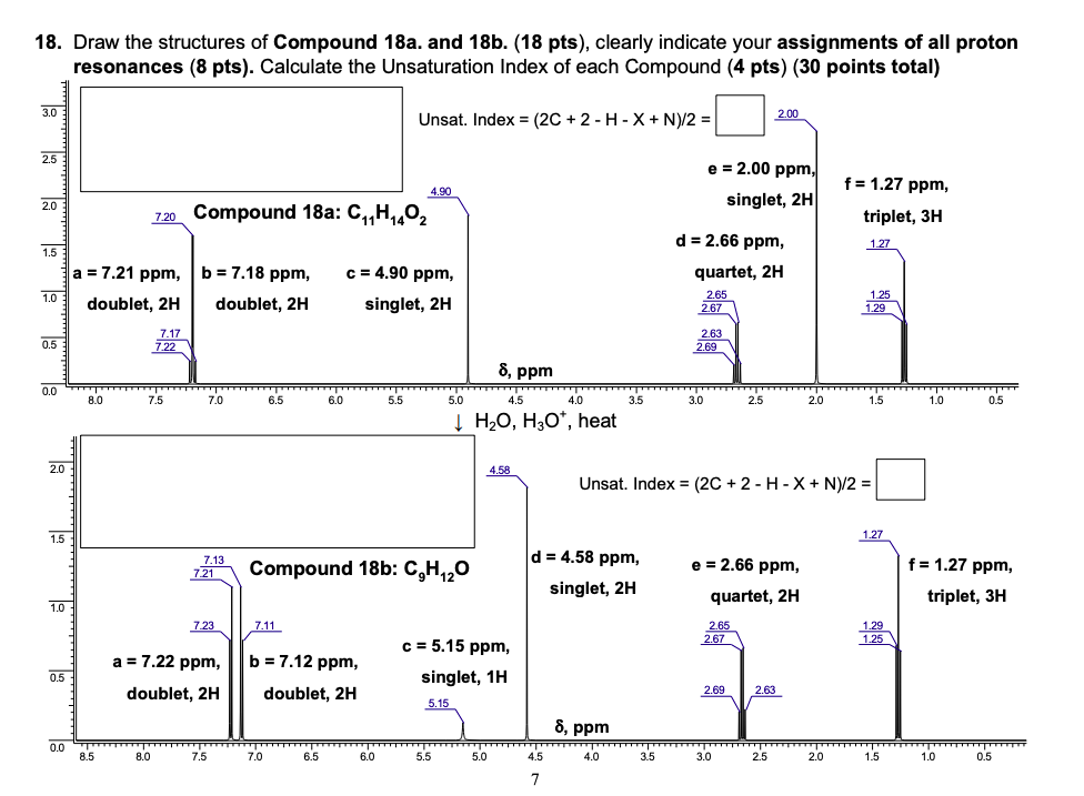 Solved 18. Draw the structures of Compound 18a. and 18b. (18 | Chegg.com