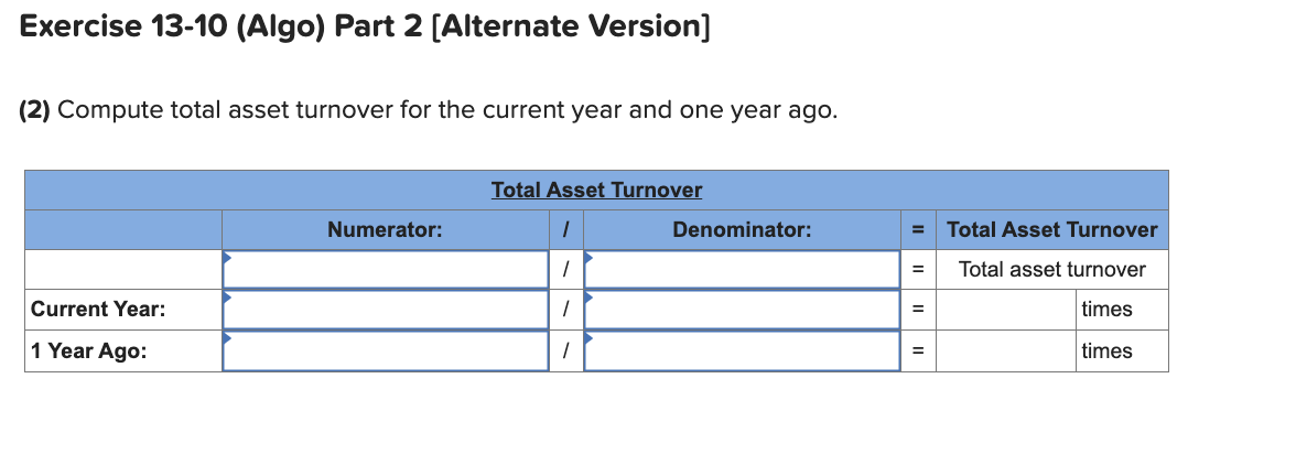 Solved Exercise 13-10 (Algo) Analyzing efficiency and | Chegg.com