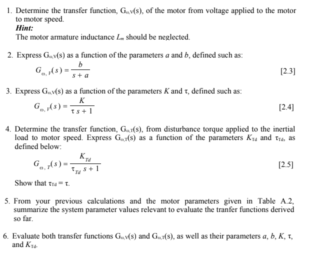 Solved 1. Determine the transfer function, Go,v(s), of the | Chegg.com
