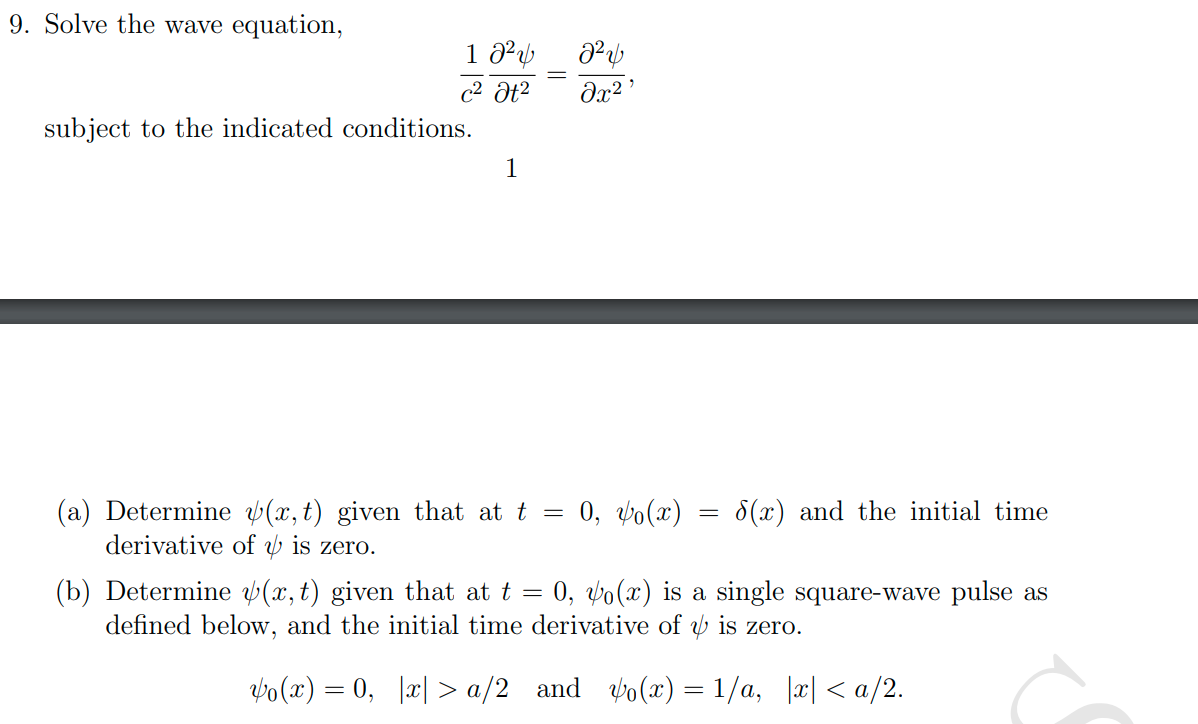 Solved Solve the wave | Chegg.com