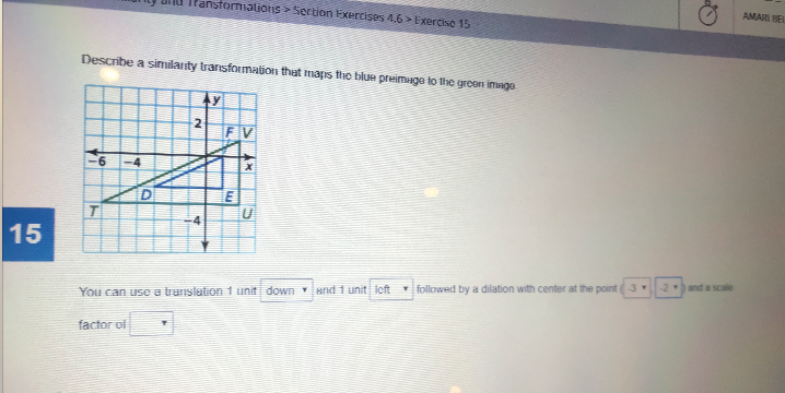 Solved Describe a similarity transformation that maps the | Chegg.com