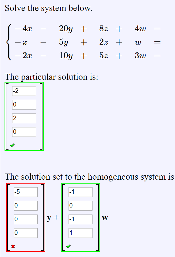 Solved Solve the system below. 1 - 42 - {-x - - 2x - 20y + | Chegg.com