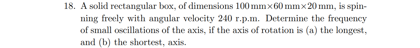 Solved 8. A solid rectangular box, of dimensions 100 mm×60 | Chegg.com
