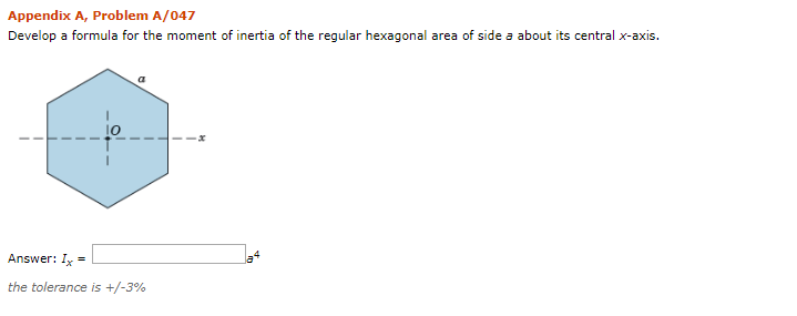 Solved Appendix A, Problem A/047 Develop a formula for the | Chegg.com