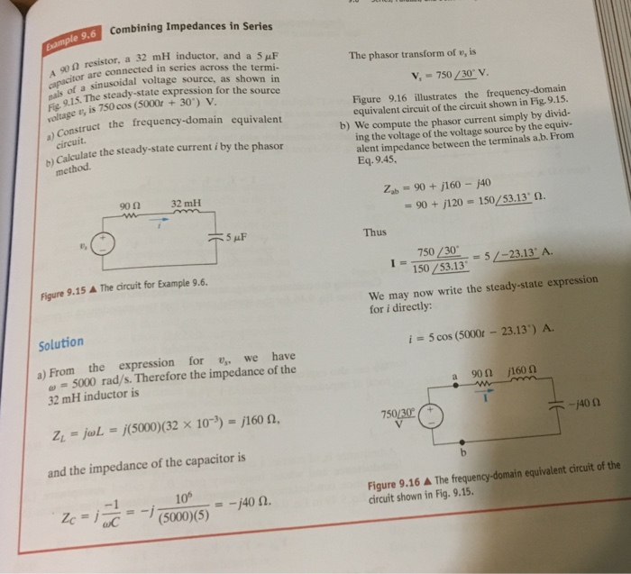 Solved Please explain the process from 90+j120 to 150