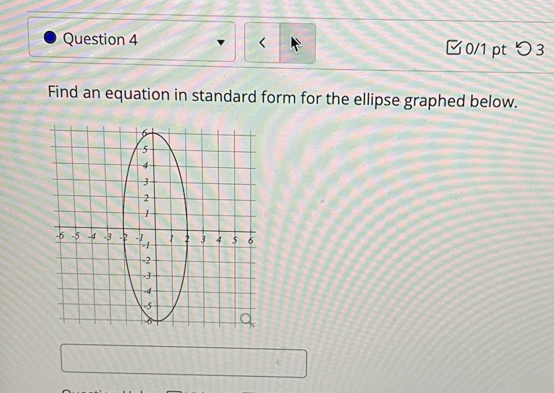 Solved Find an equation in standard form for the ellipse | Chegg.com