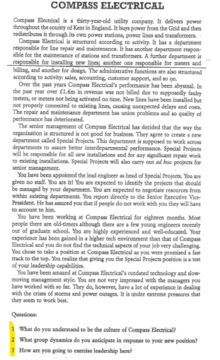 Solved COMPASS ELECTRICAL Compass Electrical is a | Chegg.com