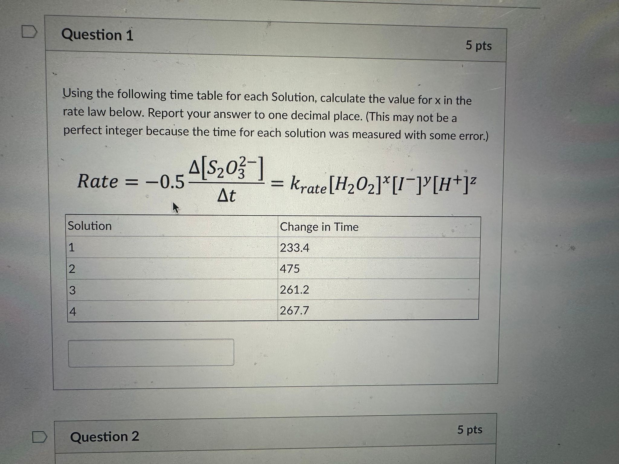 Solved Using the following time table for each Solution, | Chegg.com