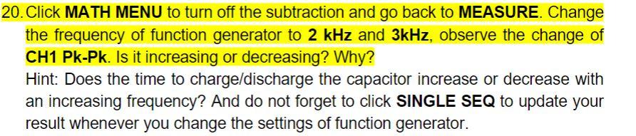 Solved 20. Click MATH MENU to turn off the subtraction and | Chegg.com