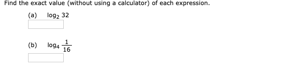 Solved Find the exact value (without using a calculator) of | Chegg.com