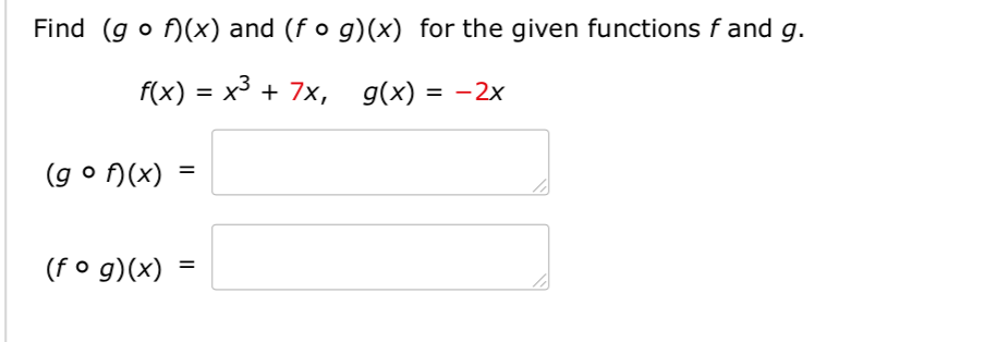 Solved Find (gof)(x) and (fog)(x) for the given functions | Chegg.com