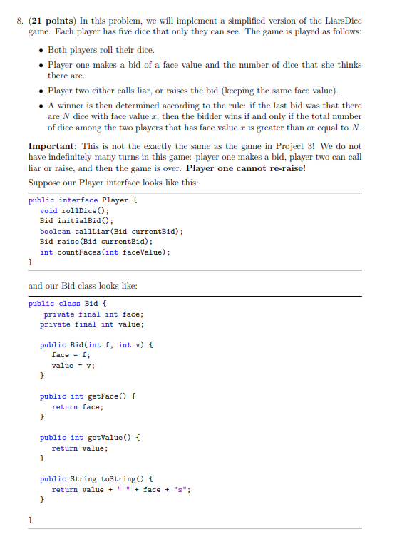 8. (21 points) In this problem, we will implement a | Chegg.com