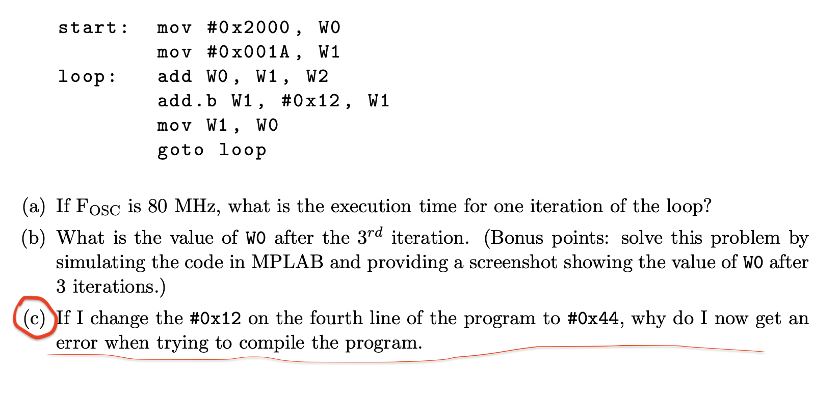 Solved this is for a PIC24 microcontroller. I just need the | Chegg.com