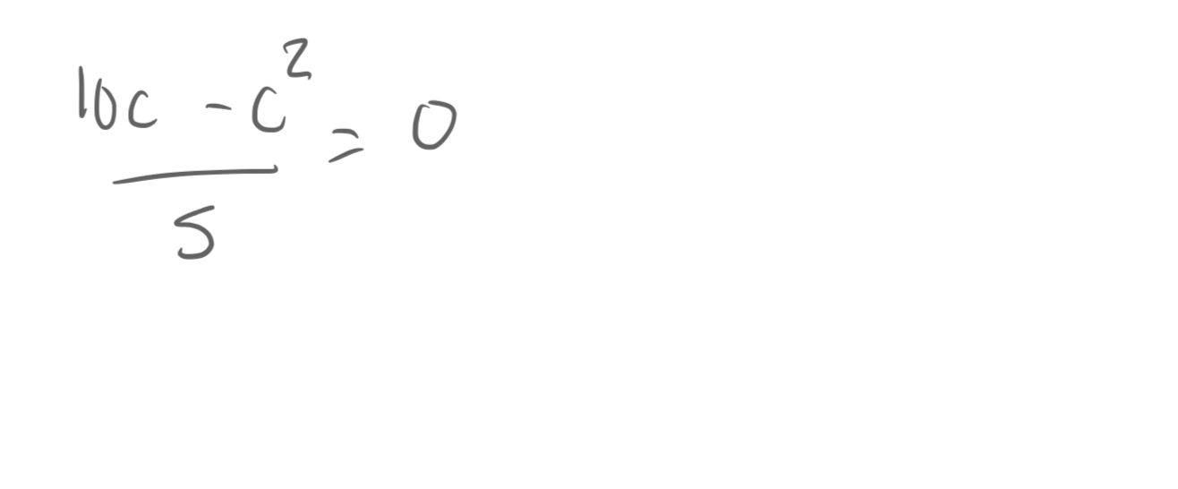 Solved 10c-c25=0 | Chegg.com