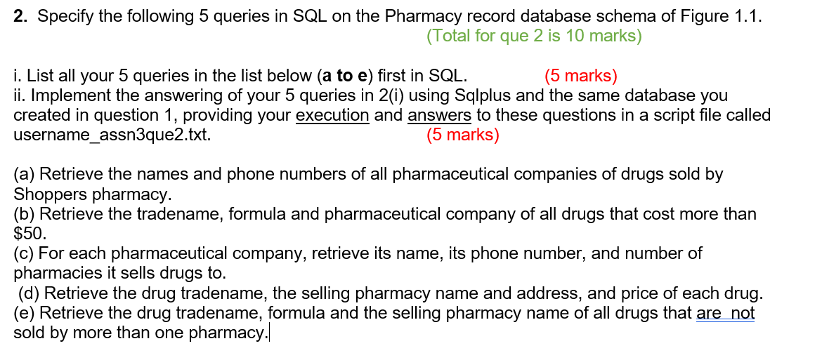 Solved Fig 1.1: An Example Database State of the RX | Chegg.com