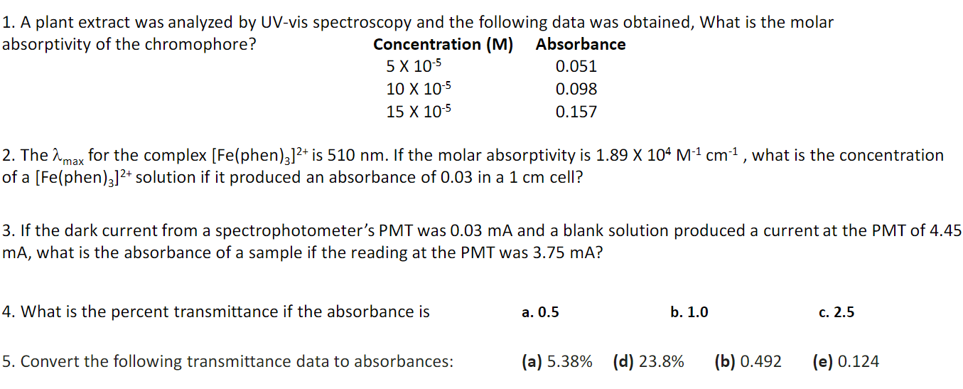 Solved solve the solution A plant extract was analyzed by | Chegg.com