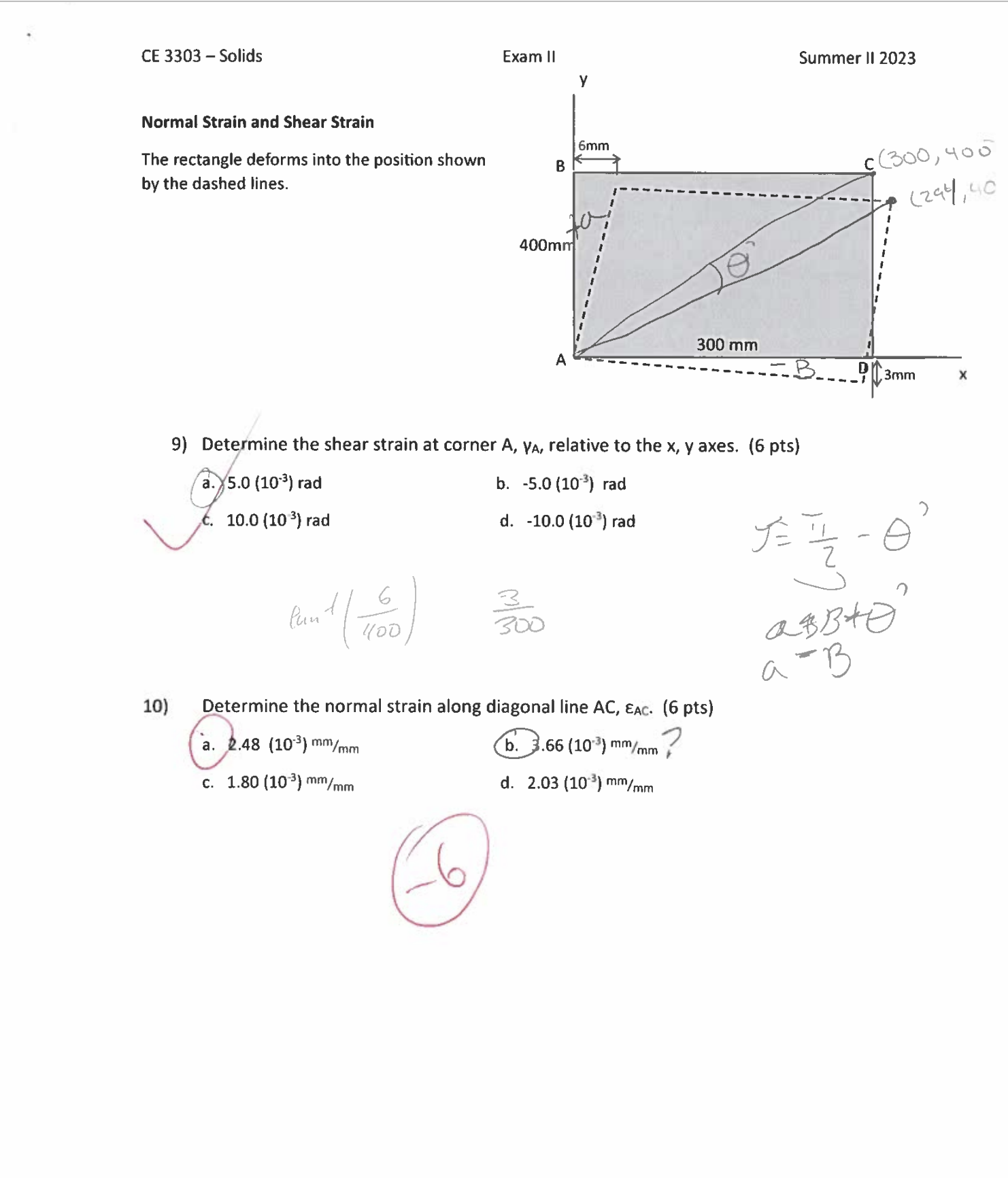 Solved Normal Strain and Shear Strain The rectangle deforms | Chegg.com