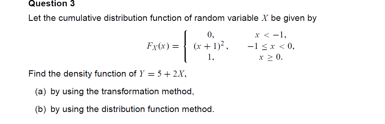 Solved Let the cumulative distribution function of random | Chegg.com