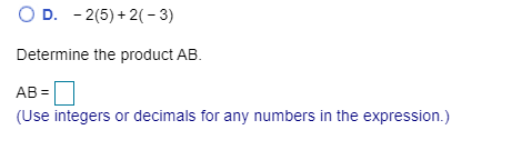 Solved Compute the product AB by the definition of the | Chegg.com