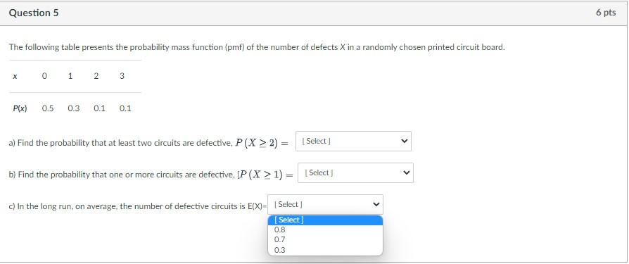 Solved The following table presents the probability mass | Chegg.com