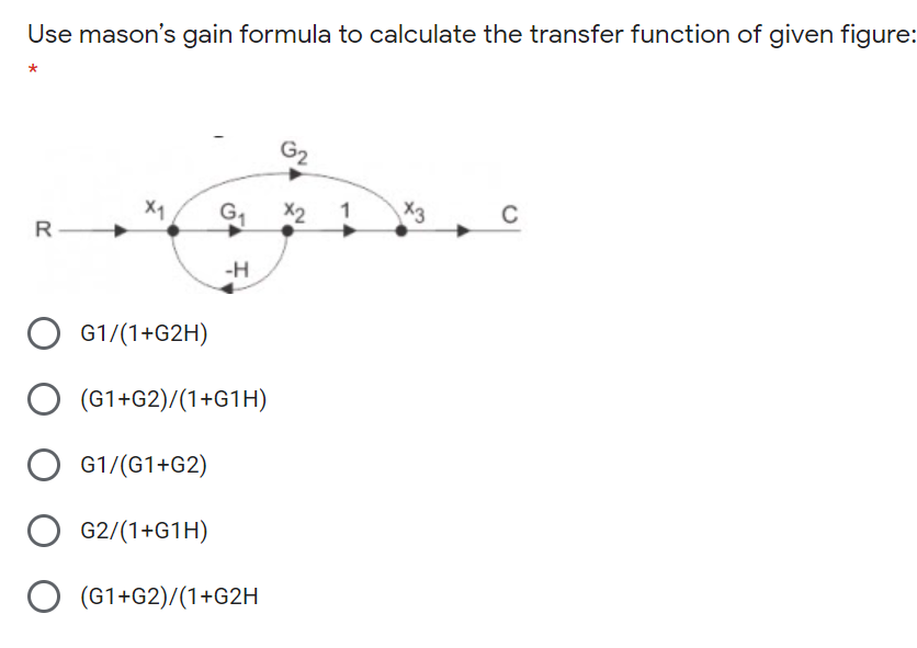 Solved Use mason's gain formula to calculate the transfer | Chegg.com