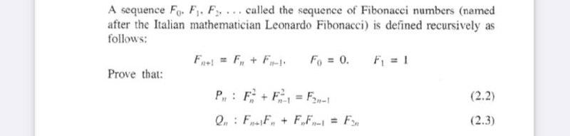 Solved A sequence Fo. F. Fr... called the sequence of | Chegg.com