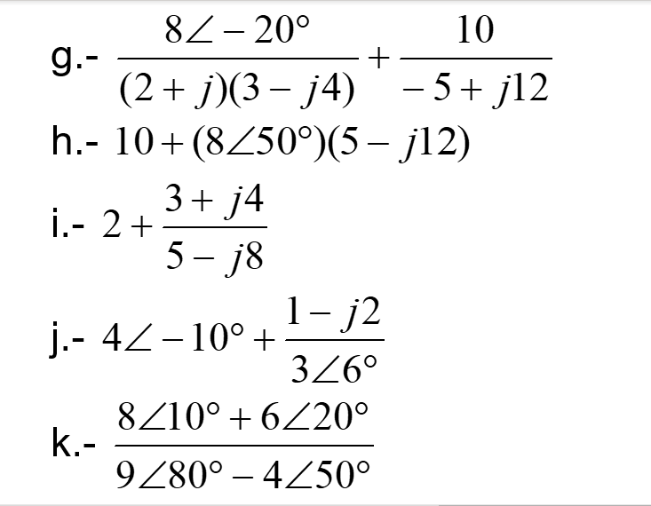 Solved Perform the following operations (express your | Chegg.com