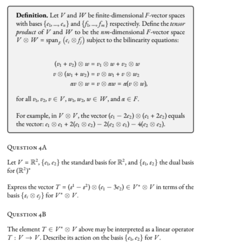 Solved Definition. Let V and W be finite-dimensional | Chegg.com