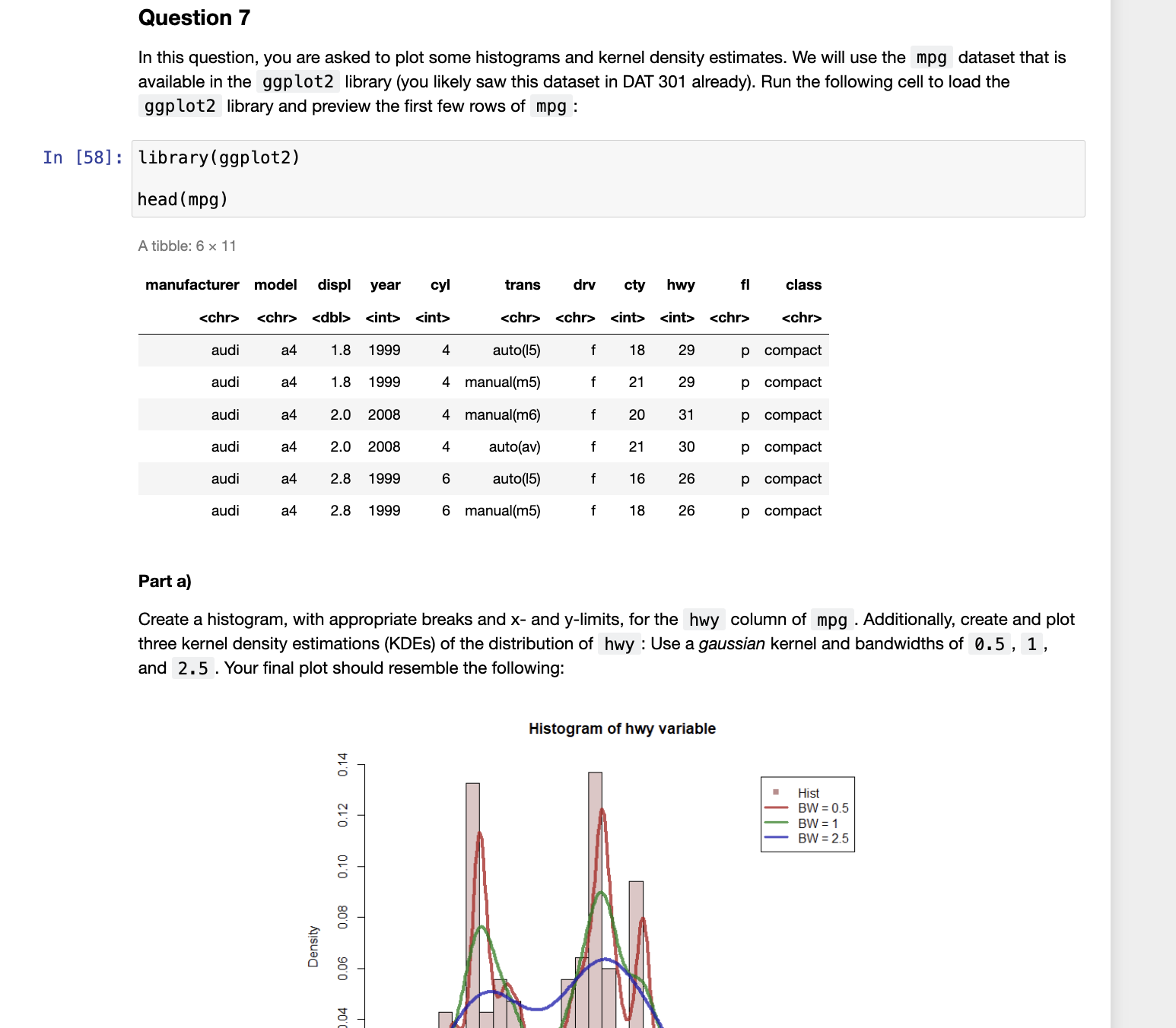 Solved Question 7In this question, you are asked to plot | Chegg.com