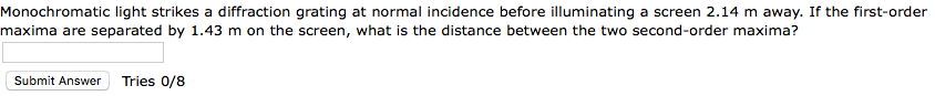 Solved Monochromatic Light Strikes A Diffraction Grating At