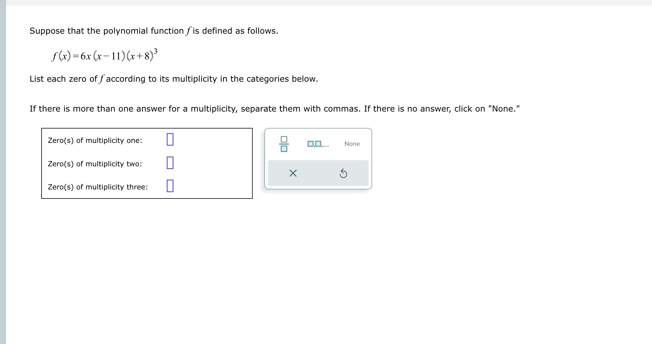 Solved Suppose that the polynomial function f is defined as | Chegg.com