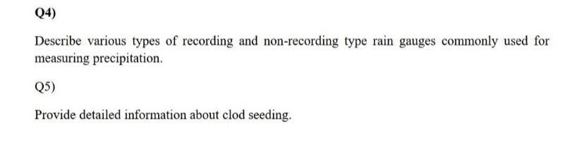 Solved Q4) Describe various types of recording and | Chegg.com