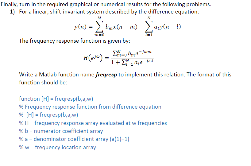 Solved nally, turn in the required graphical or numerical | Chegg.com