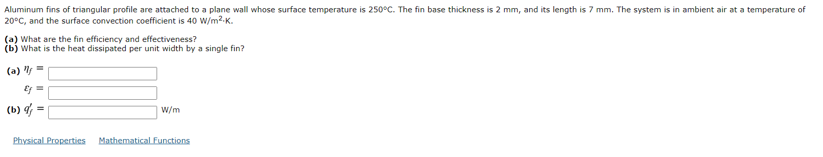 Solved Aluminum fins of triangular profile are attached to a | Chegg.com