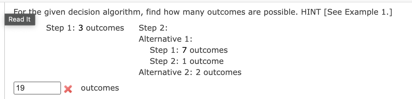 Eor the given decision algorithm, find how many | Chegg.com