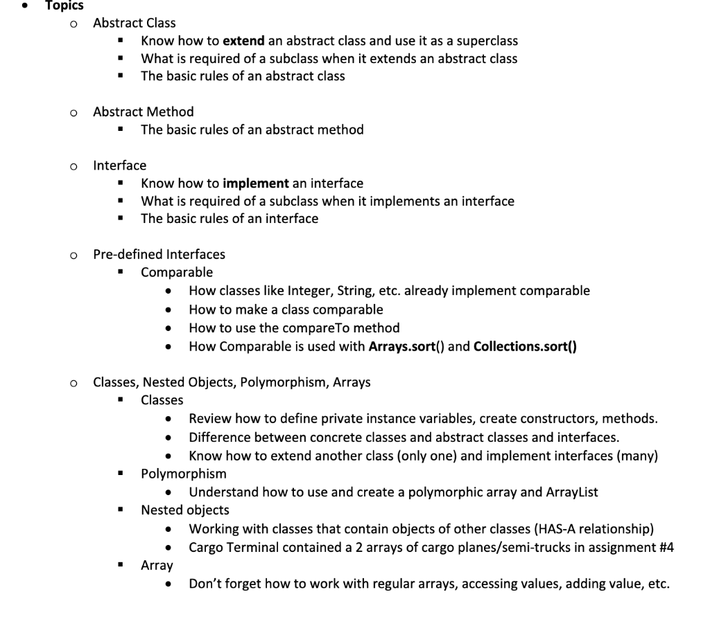 Solved - Abstract Class - Know how to extend an abstract | Chegg.com