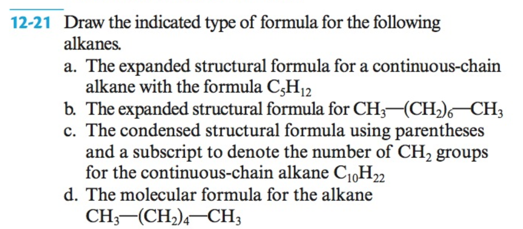 Solved Draw the indicated type of formula for the following | Chegg.com