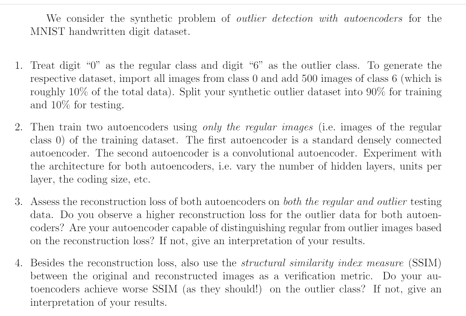 We Consider The Synthetic Problem Of Outlier