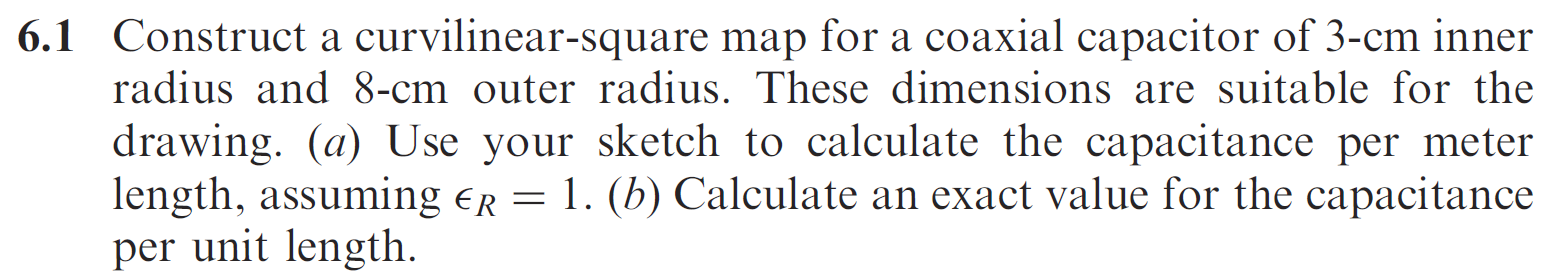 Solved 6.1 Construct a curvilinear-square map for a coaxial | Chegg.com