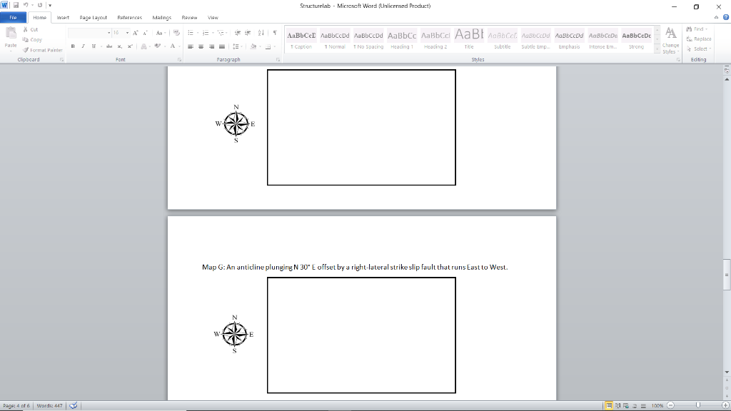 Solved Part II: MapsDraw the indicated geologic structure | Chegg.com