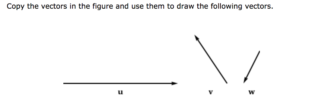 Solved Copy the vectors in the figure and use them to draw | Chegg.com Solved Copy the vectors in the figure and use them to draw | Chegg.com