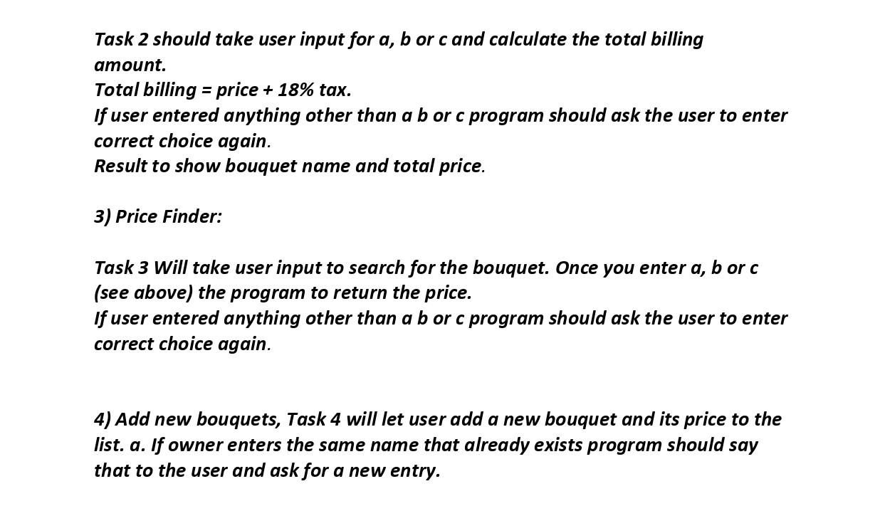 Solved Please ensure that the following is completed on each | Chegg.com