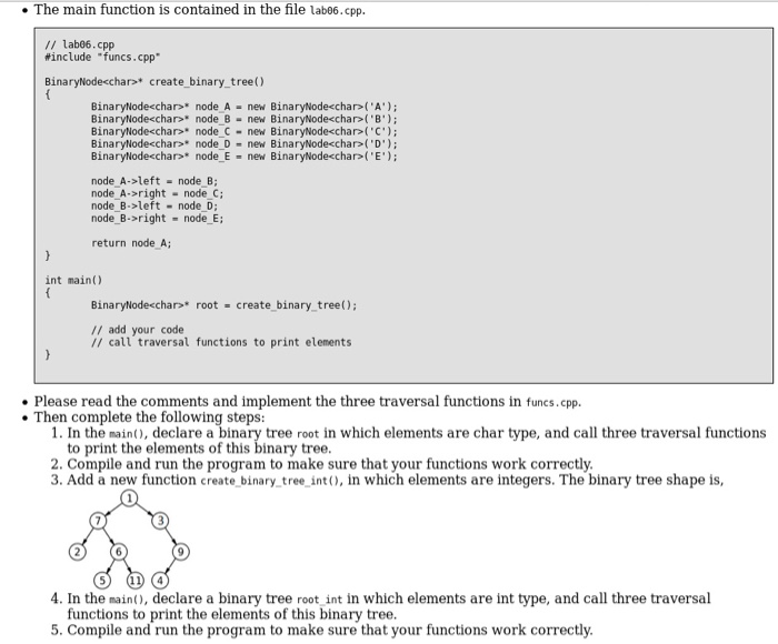 Solved using namespace std; template struct BinaryNode T | Chegg.com