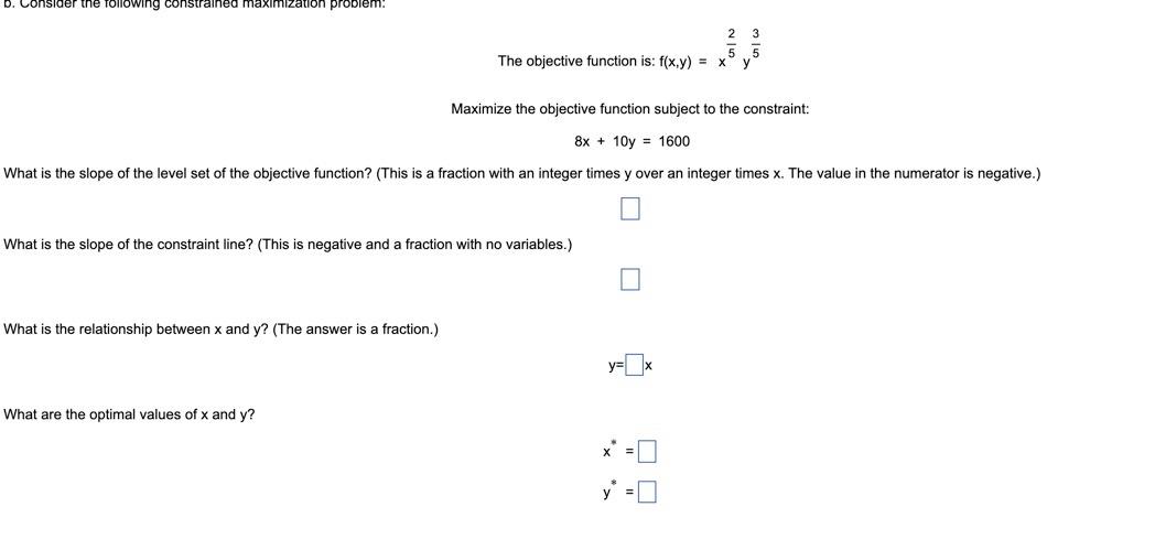 Solved The Objective Function Is F X Y X52y53 Maximize The