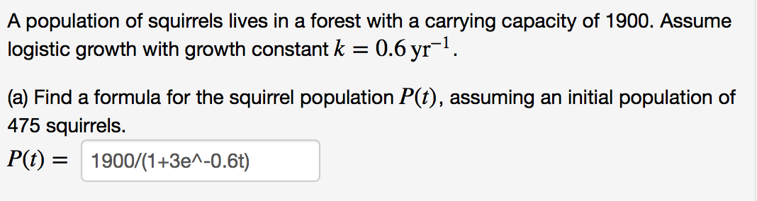 Solved A population of squirrels lives in a forest with a | Chegg.com