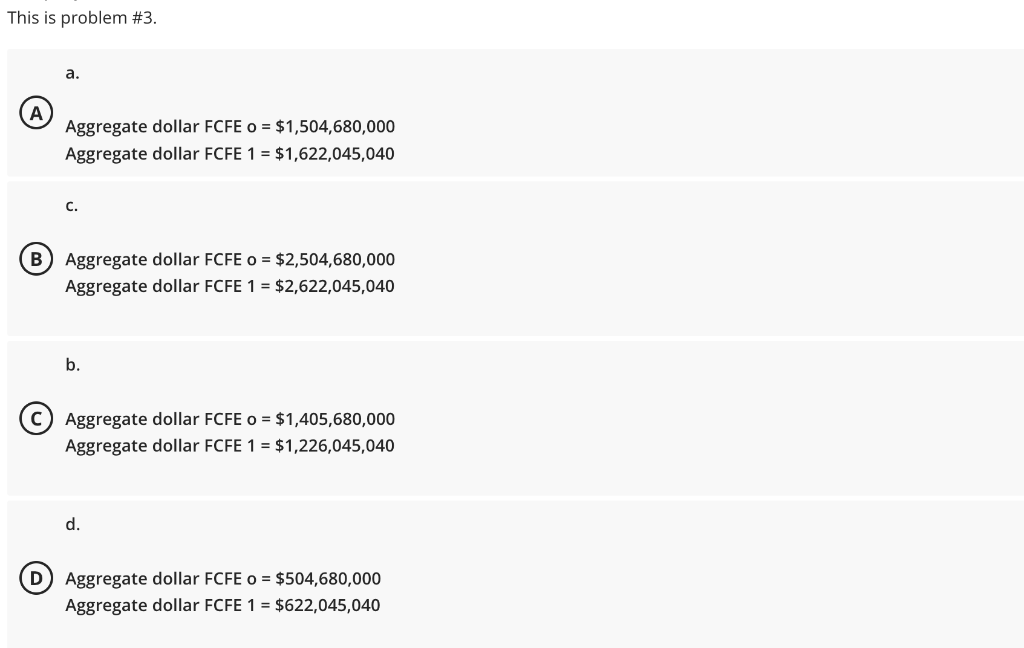 FCFE Model where Earnings are expected to be | Chegg.com