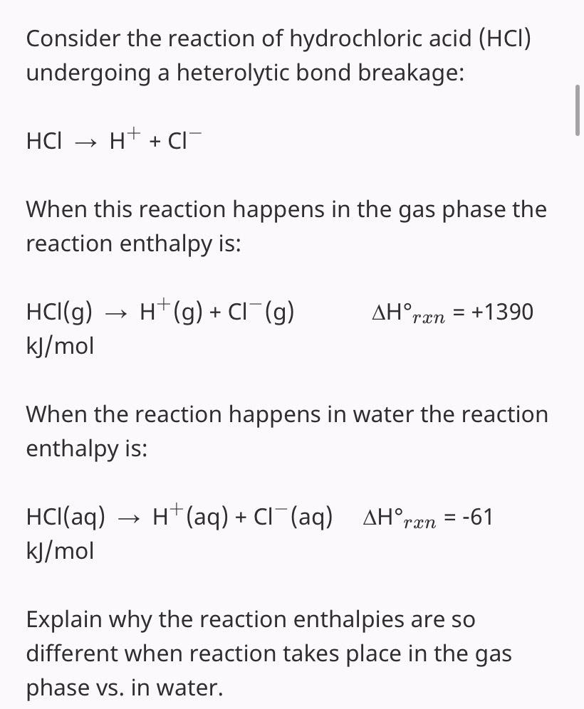 Solved Consider the reaction of hydrochloric acid (HCl) | Chegg.com
