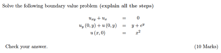 Solved Solve the following boundary value problem (explain | Chegg.com